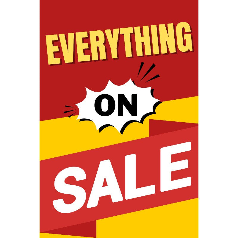 Everything on Sale Corrugated Sign – Showcases Direct | Modern Store ...